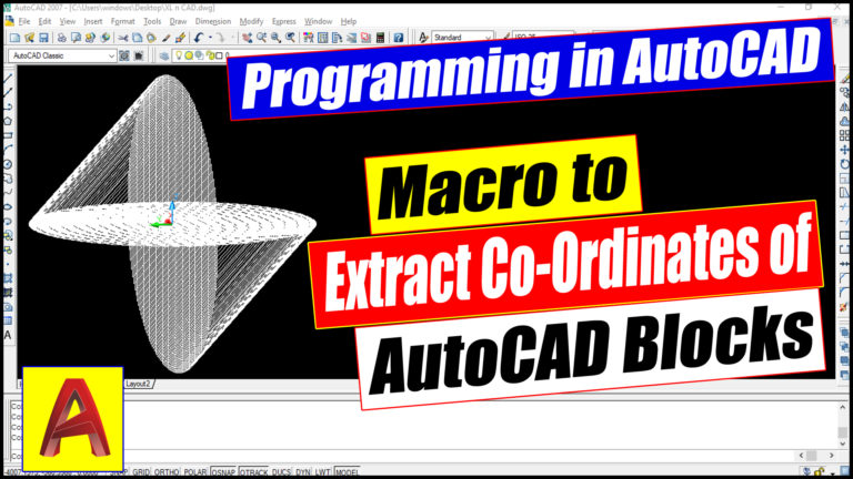 AutoCAD macro to Extract Coordinates of AutoCAD Blocks - XL n CAD