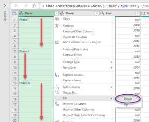 Fill Up and Fill Down using Power Query in Excel - XL n CAD