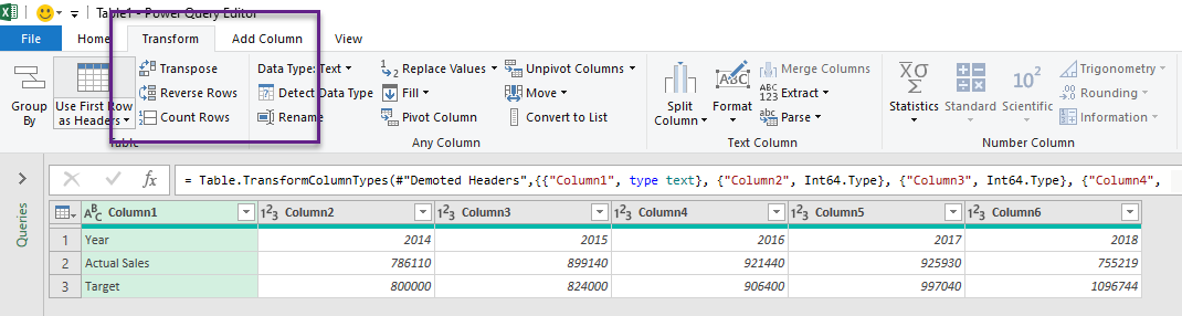 Transpose Data Using Power Query In Excel Xl N Cad