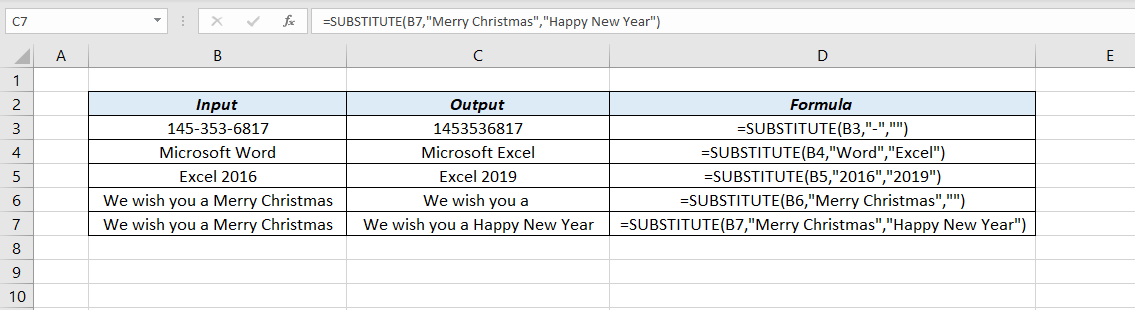SUBSTITUTE Function - XL n CAD