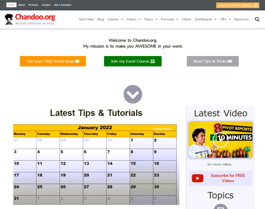 Top YouTube Channels and Blogs with Free Excel Tutorials - XL n CAD