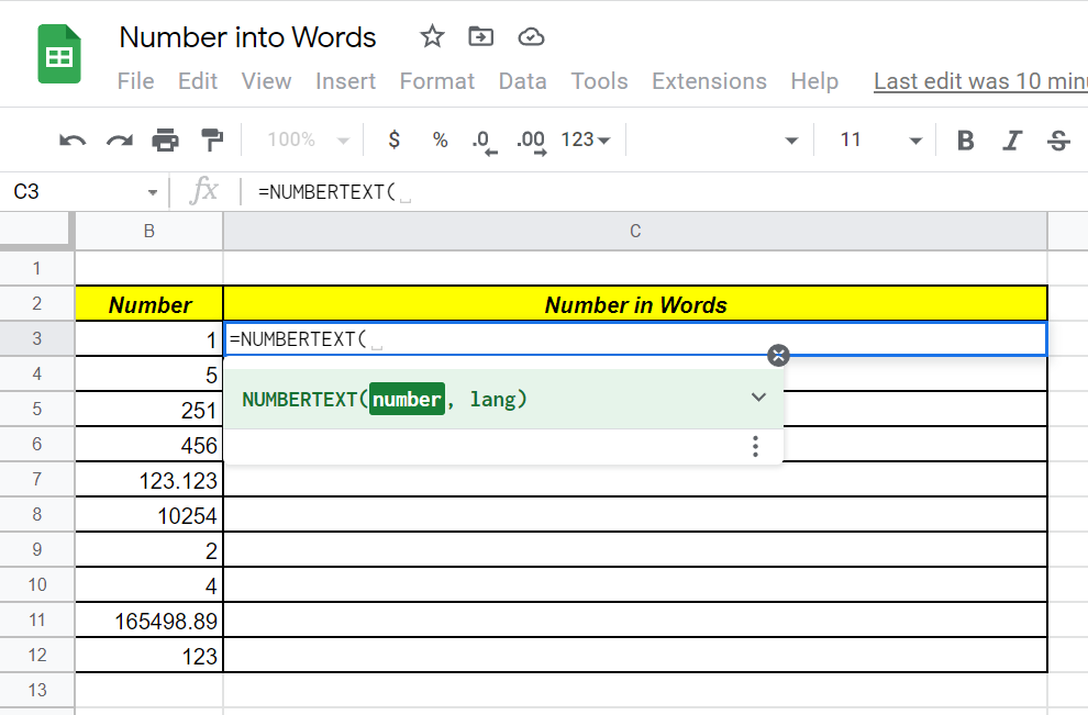 How To Convert Numbers To Words In GoogleSheets XL N CAD