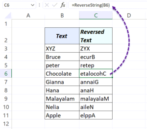 Different methods to Reverse Text in Excel - XL n CAD