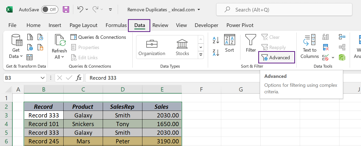 How To Remove Duplicates In Excel (7 Ways) - Xl N Cad